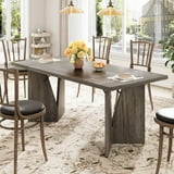 Senfot 71 Inch Rectangular Dining Table for 6 People, Long Wooden ...