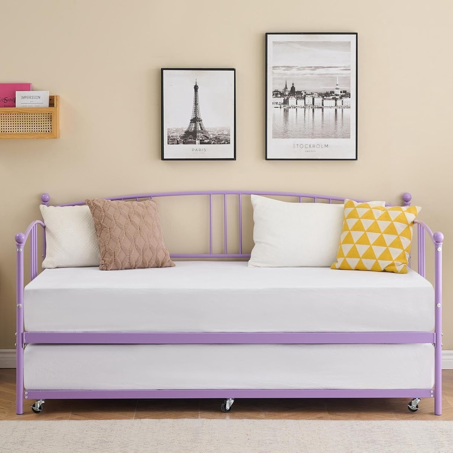 Senfot Twin Daybed, Heavy-Duty Sturdy Metal Sofa, Ideal for Living Room ...