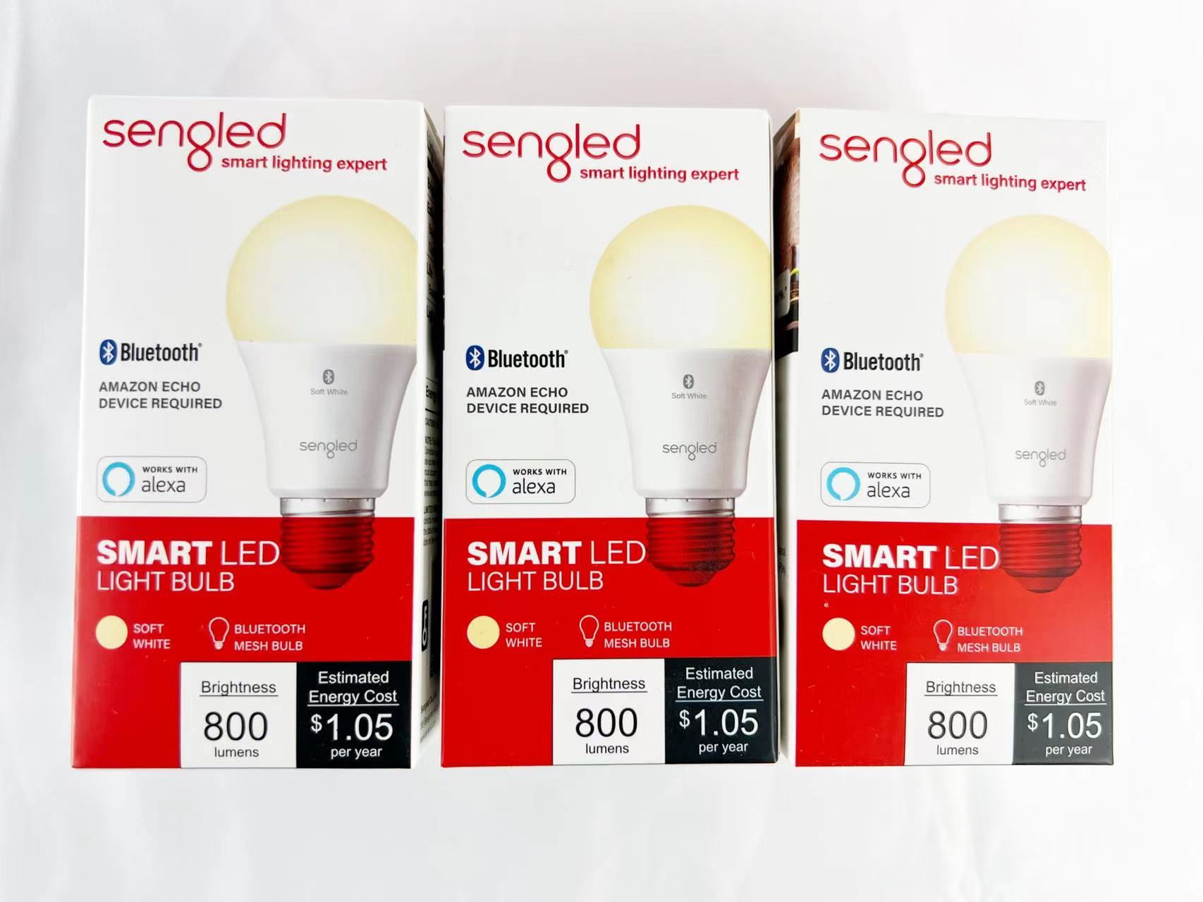 Sengled Smart LED Bulbs, 3 Pack, Alexa & Google Compatible, 2700K, No ...