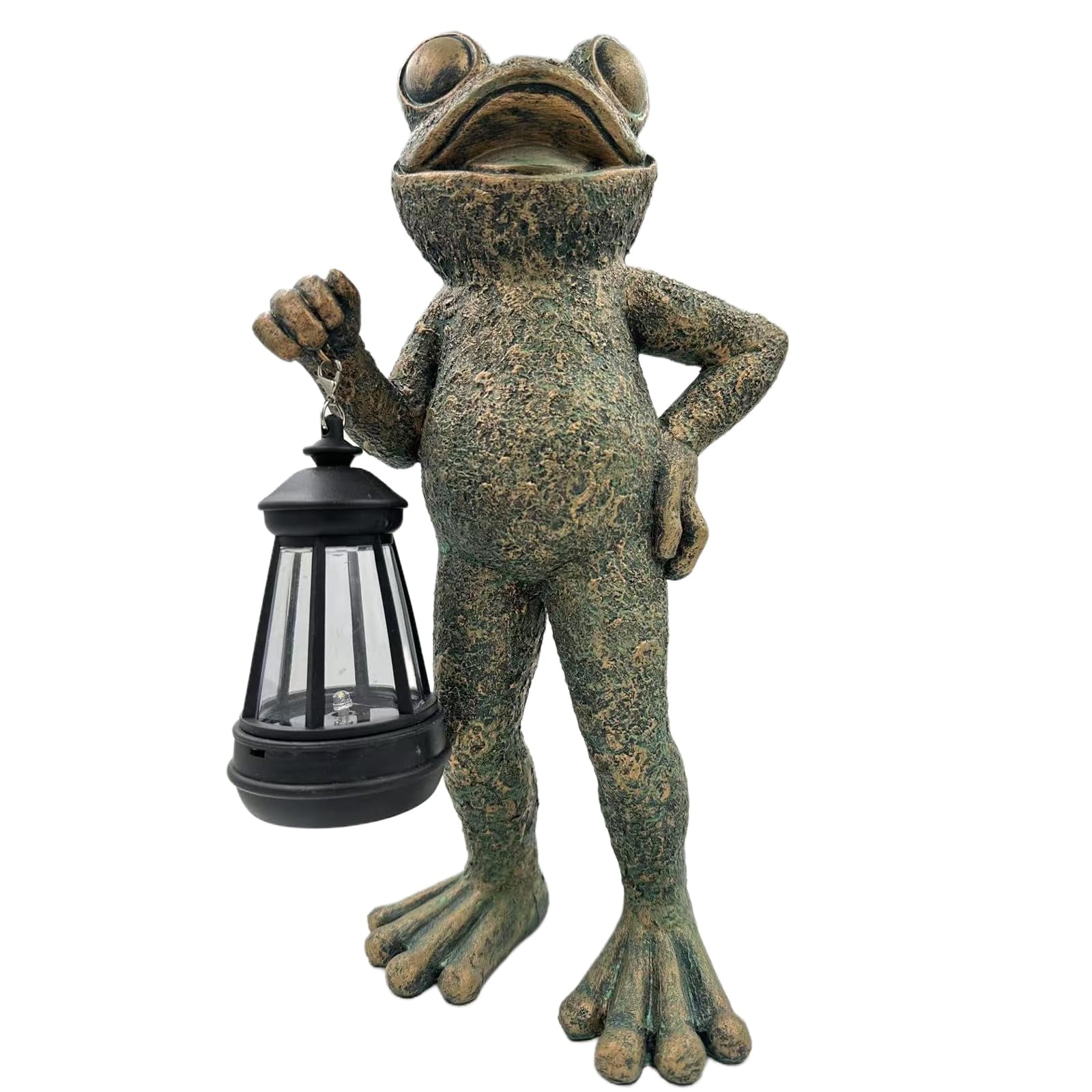 Sengocis Solar Frog Statues for Garden Decor with Lights,Resin Outdoor ...