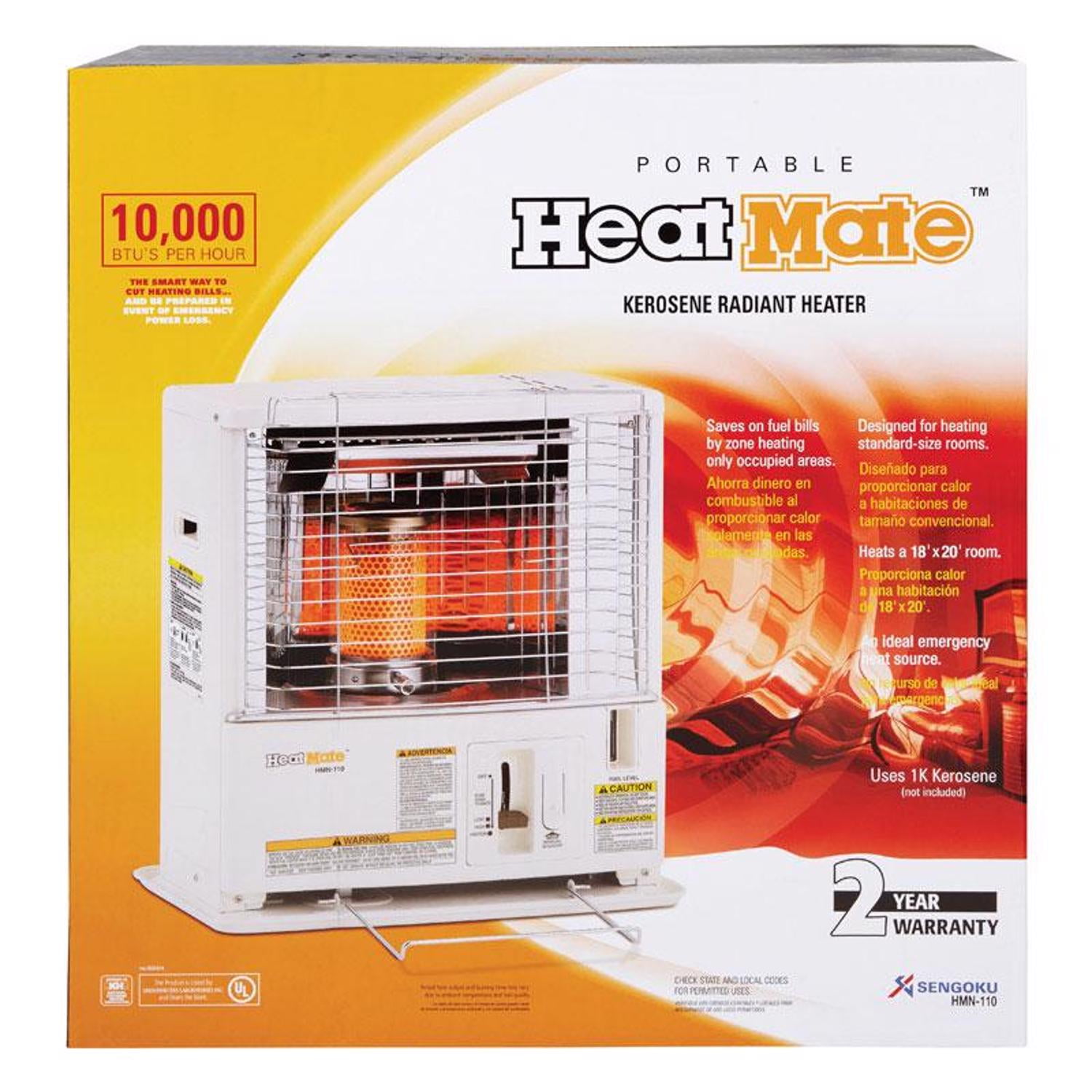 Open Box Sengoku HeatMate Economic Indoor/Outdoor Radiant Kerosene ...
