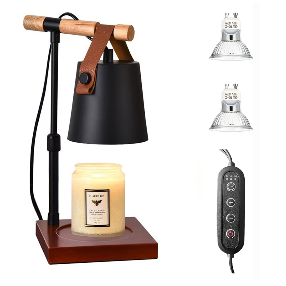 Senhu Candle Warmer Lamp with Dimmer and Timer, 2H/4H/8H Timer ...