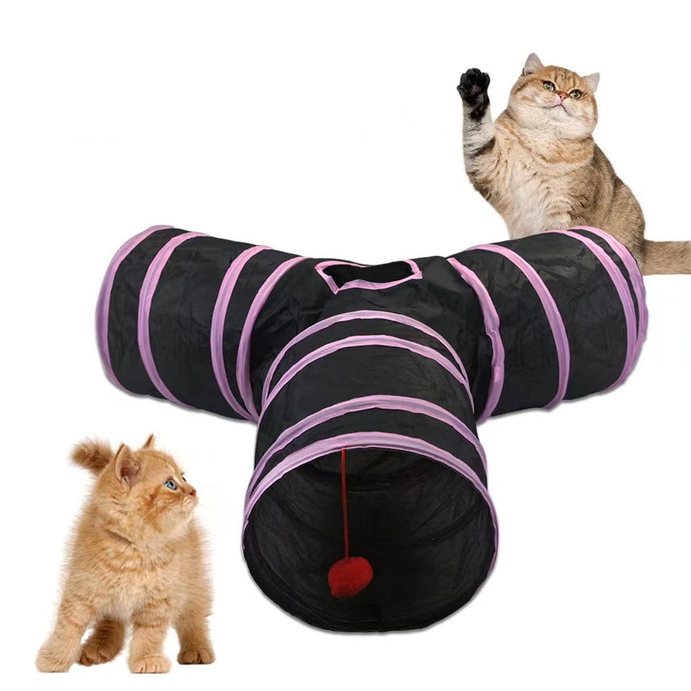 Senhu Y Cat Tunnel Tube 3 Way Cat Tunnels For Indoor Cats Rabbit Tunnel Collapsible Kitten