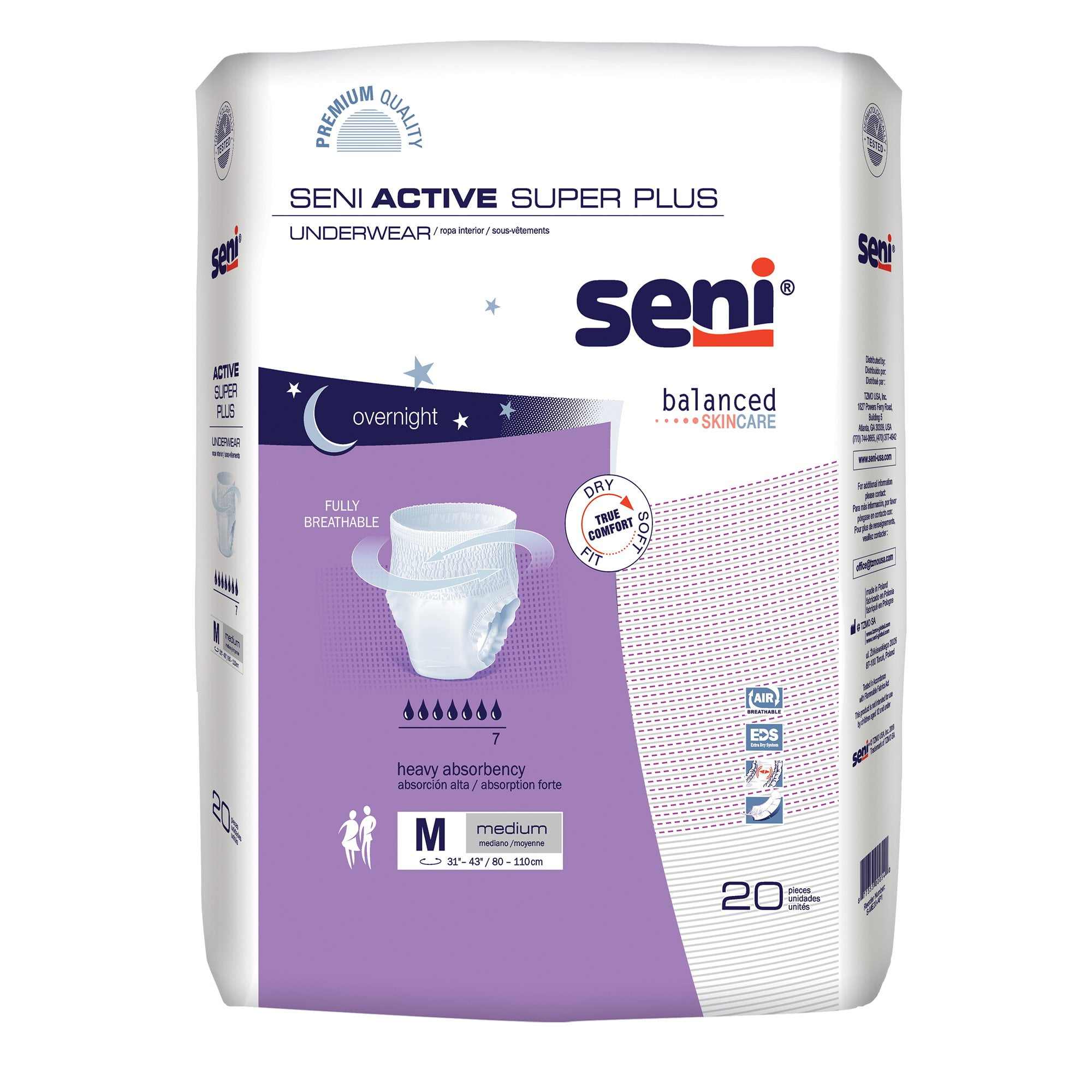 Seni Active Super Plus Medium Adult Diapers Overnight Incontinence Pull ...