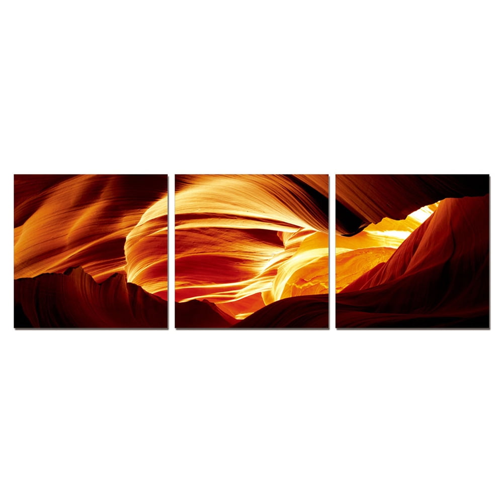 SeniA Wall Mounted Triptych Photography Prints, Antelope Caves, Set of ...