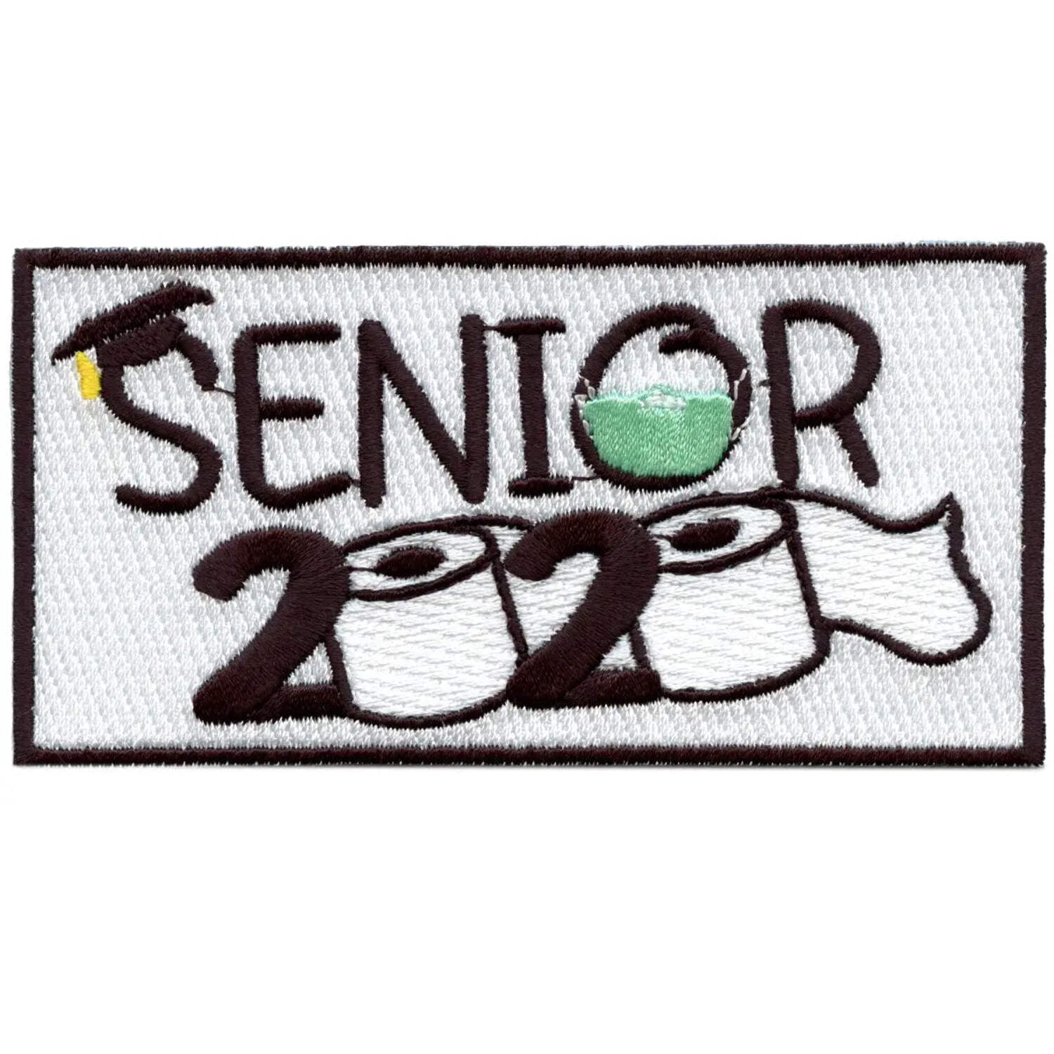 Senior 2020 Graduation Toilet Paper And Mask Embroidered Iron On Patch ...
