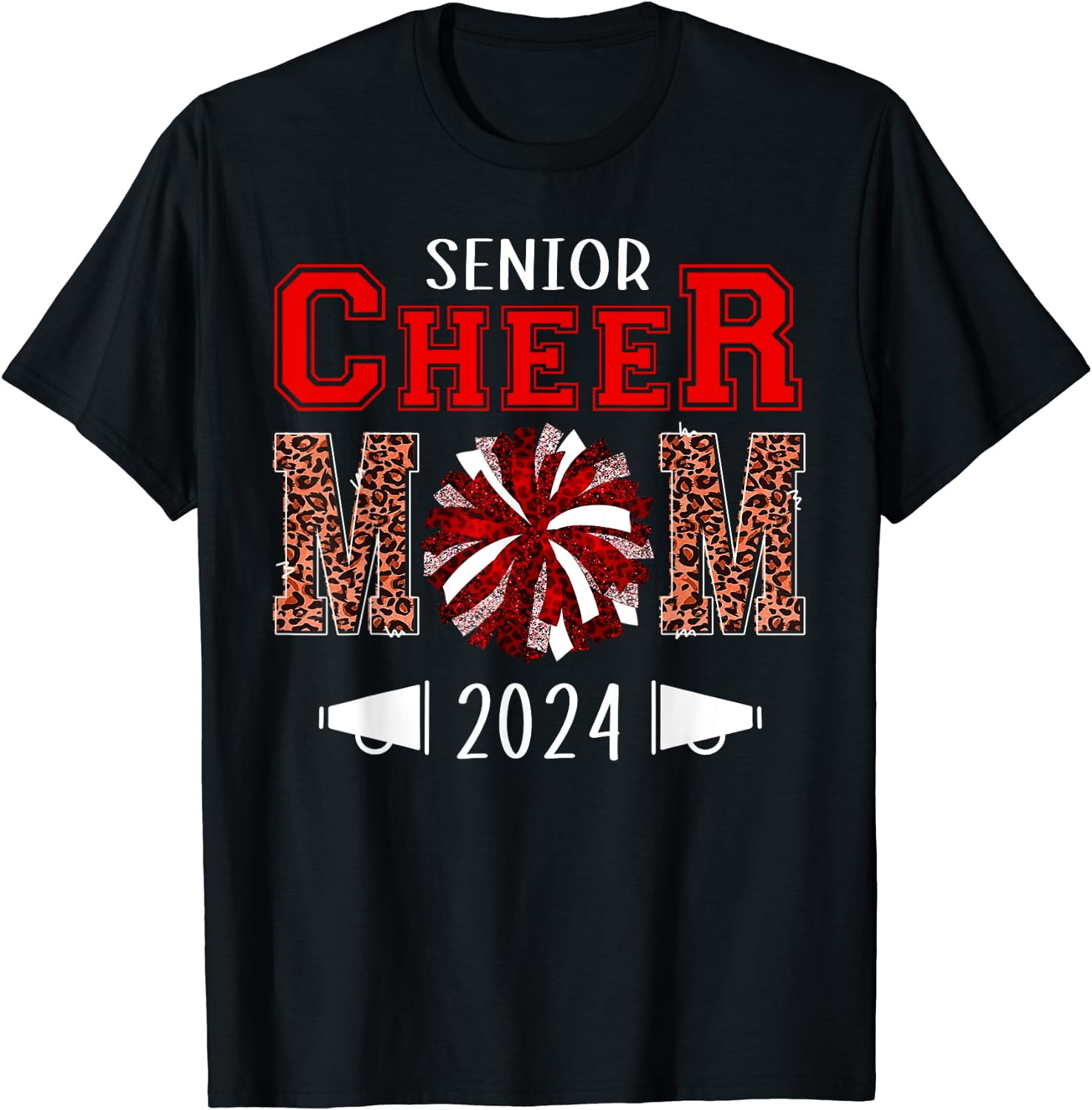Senior 2024 Cheer Mom Proud Mom Of Class Of 2024 Graduation T-Shirt ...