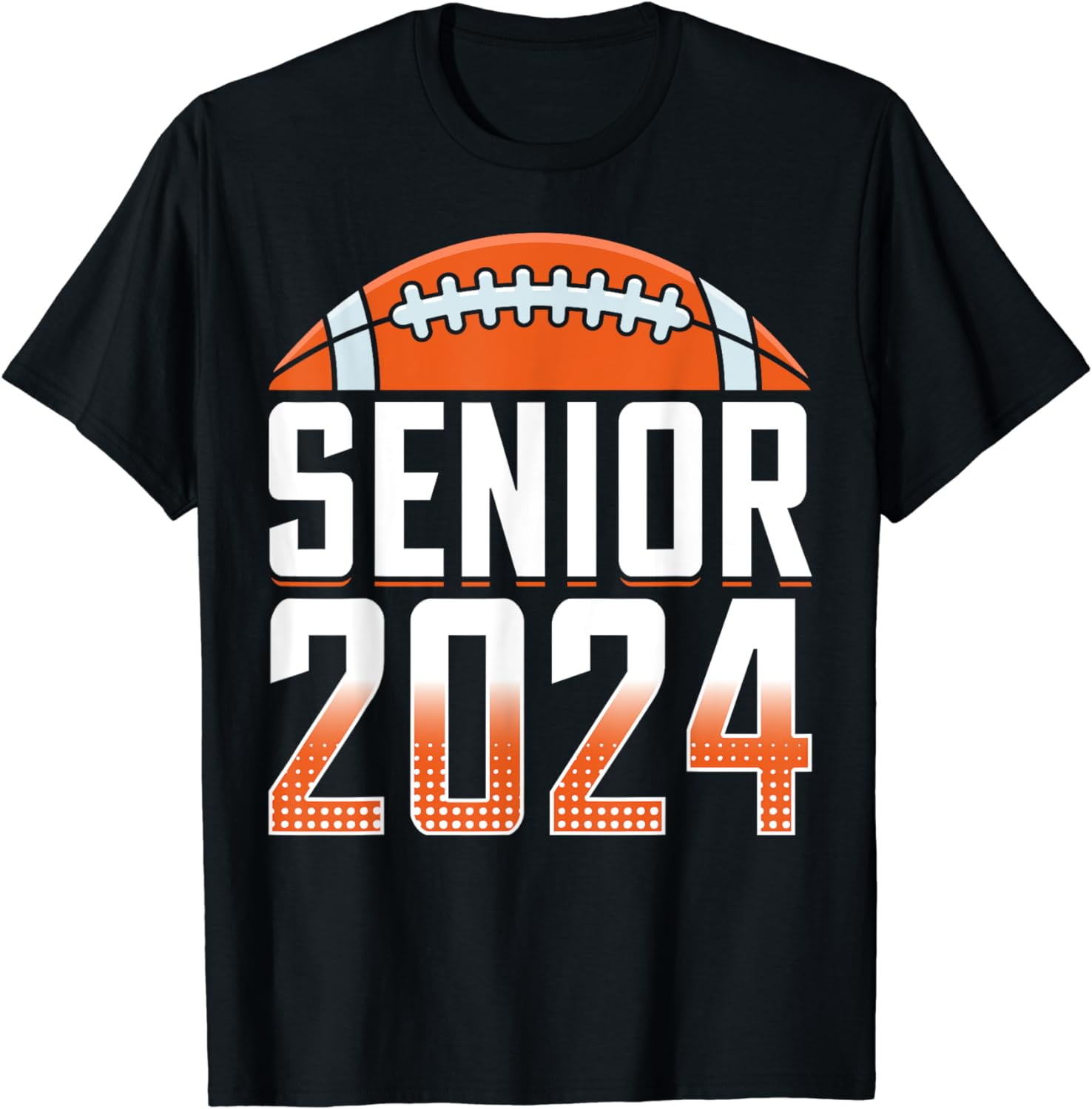 Senior 2024 Football Class of 2024 Boys Girls Graduation Cotton T-Shirt ...