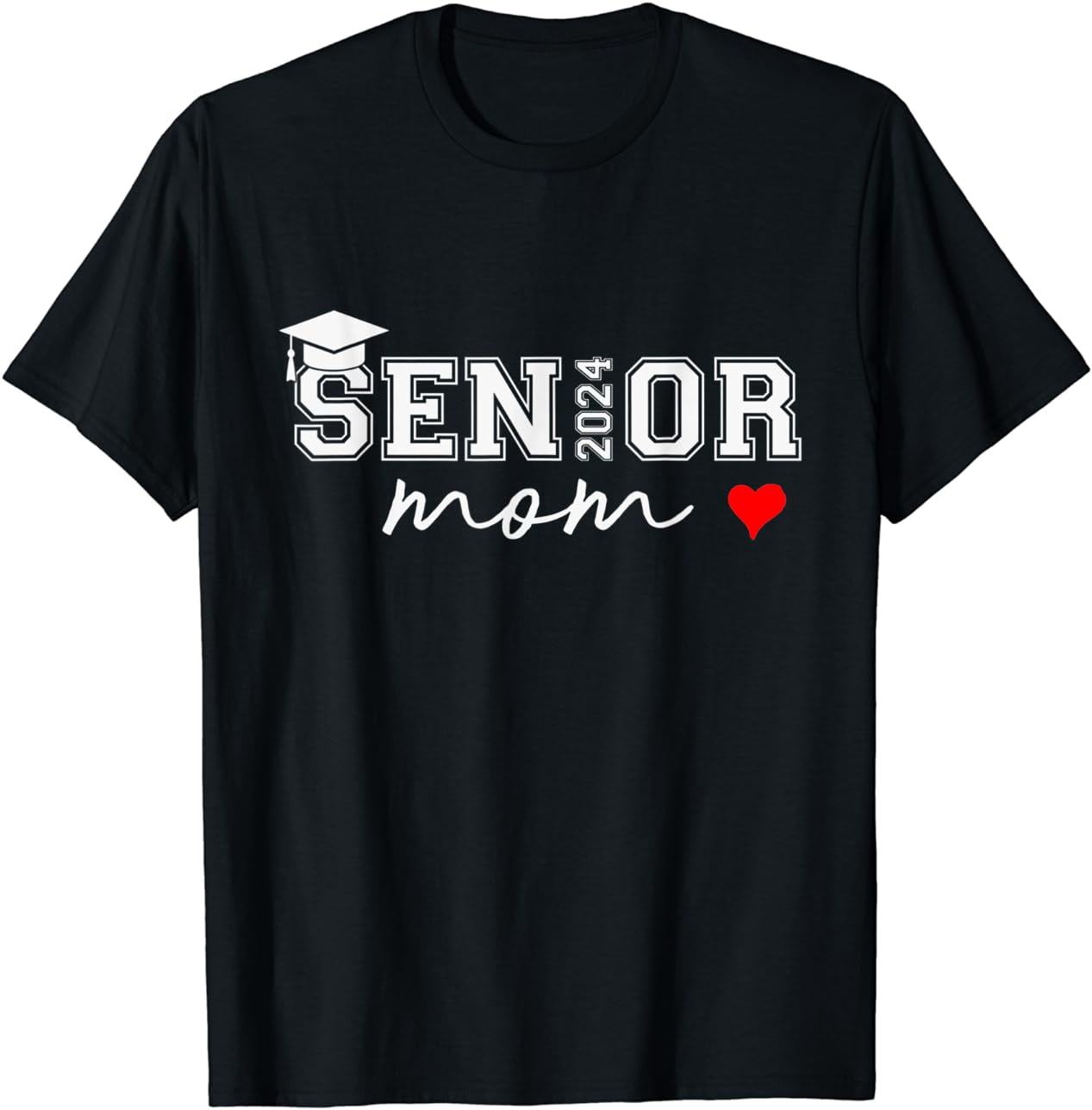 Senior 2024 Mom Graduate Cute Heart Class of 2024 T-Shirt - Walmart.com