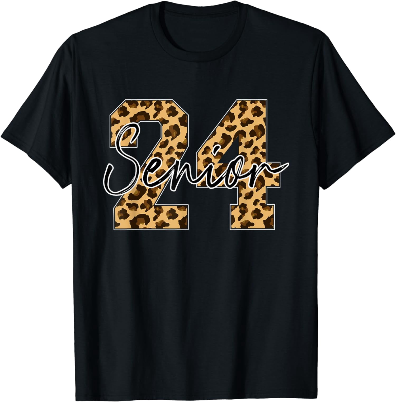 Senior 2024 class of graduation leopard graduate T-Shirt - Walmart.com