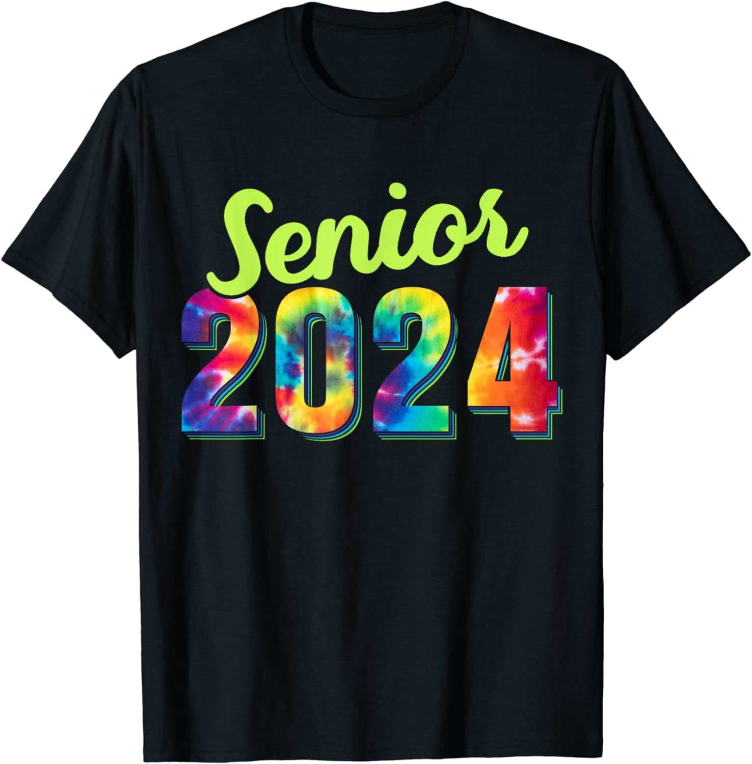 Senior 2024 college high school graduation tie dye class of T-Shirt ...