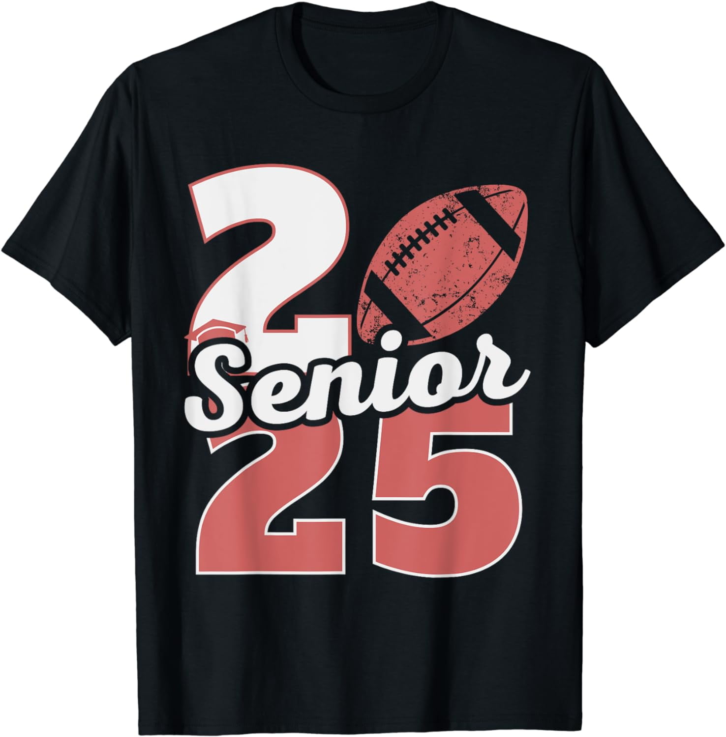 Senior 2025 American Football Class of 25 Graduation Party Cotton T ...