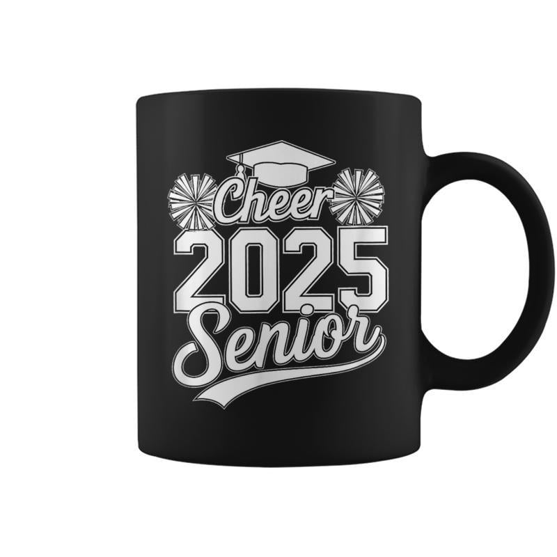 Senior 2025 Cheer Team Mom High School Graduation Outfit Coffee Mugs ...