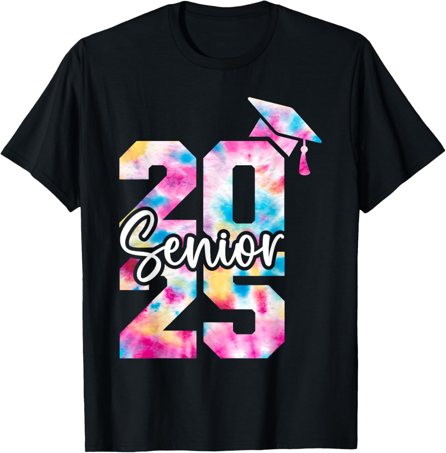 Senior 2025 Class of 2025 Tie Dye College High School Senior T-Shirt ...
