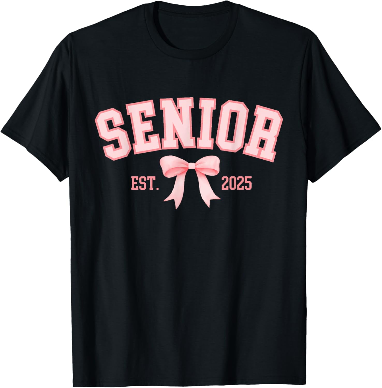 Senior 2025 Coquette Class of 2025 Pink Bows Retro T-Shirt - Walmart.com