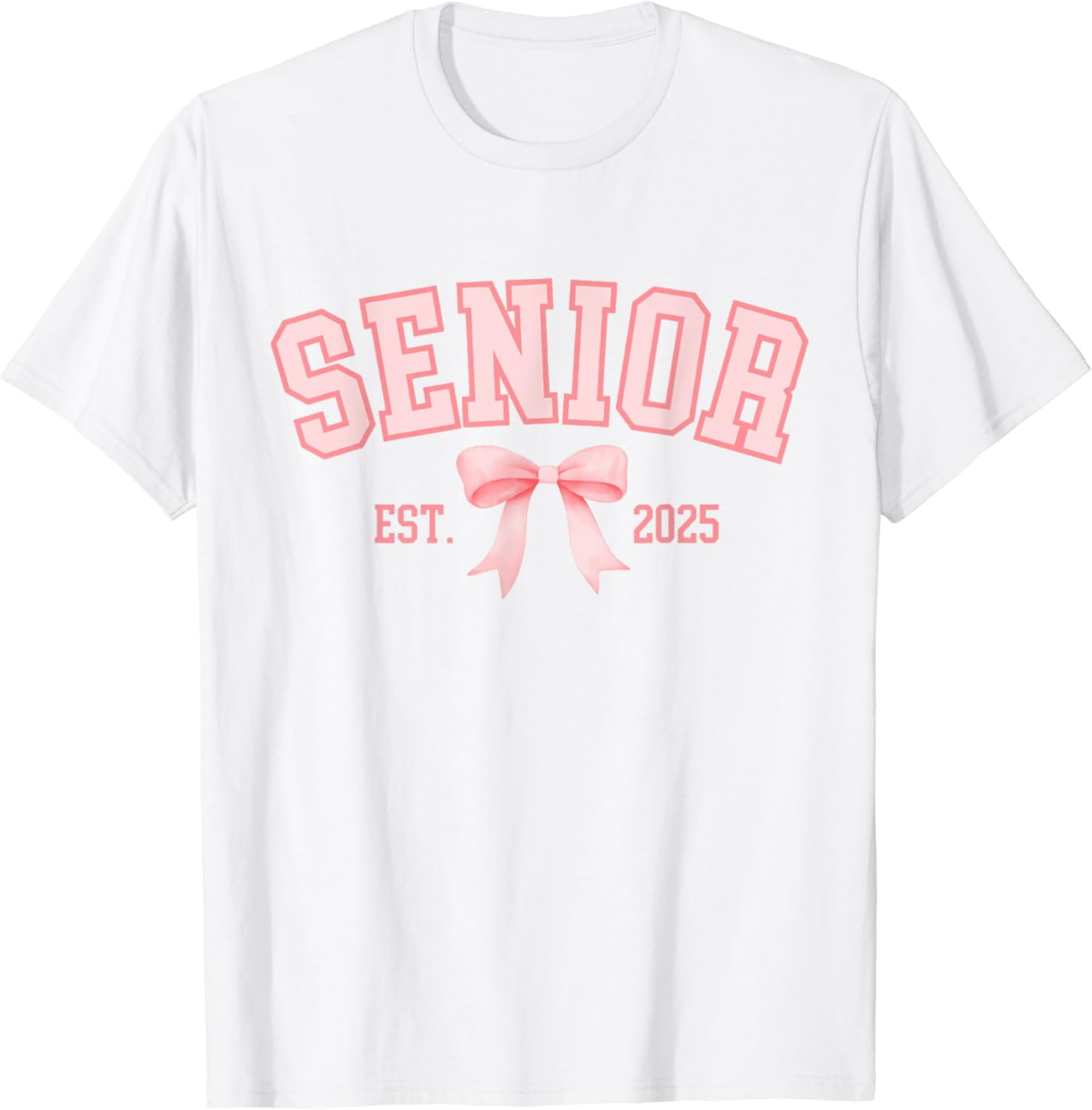 Senior 2025 Coquette Class of 2025 Pink Bows Retro T-Shirt - Walmart.com