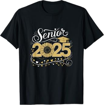 Senior 2025 Funny Graduation Sunflower Class Of 2025 T-Shirt - Walmart.com