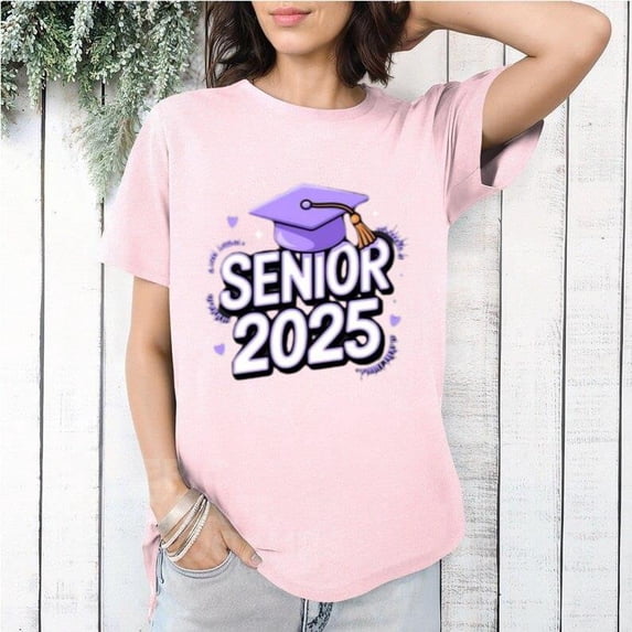 Senior 2025 Graffiti Purple Urban Style Graduation Class Year T-Shirt ...