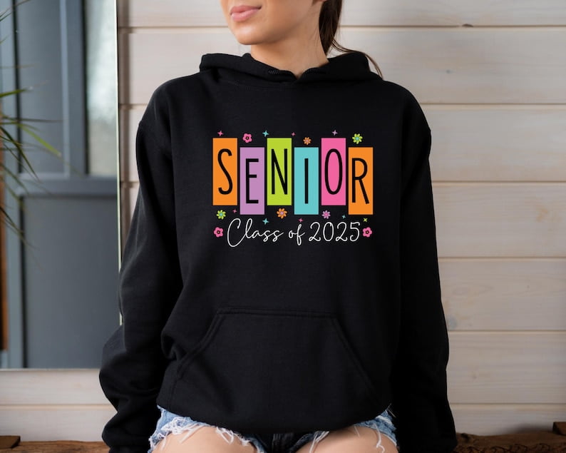 Senior 2025 Hoodie, Retro Graduation Hoodie, Class of 2025 Hoodie ...