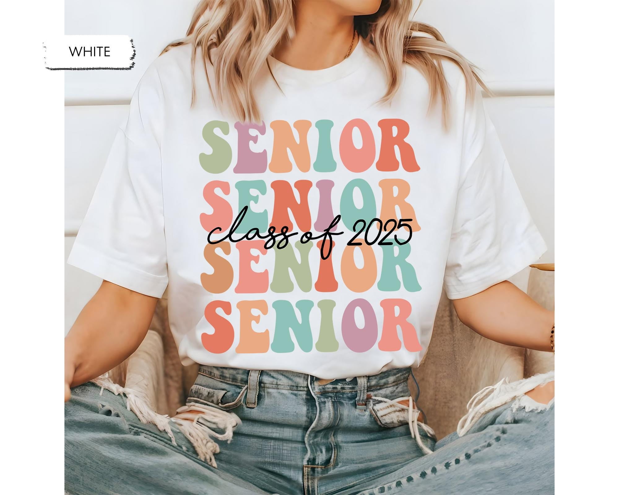 Senior 2025 Shirt, Retro Senior Class of 2025 Shirt, Senior Team Shirts ...