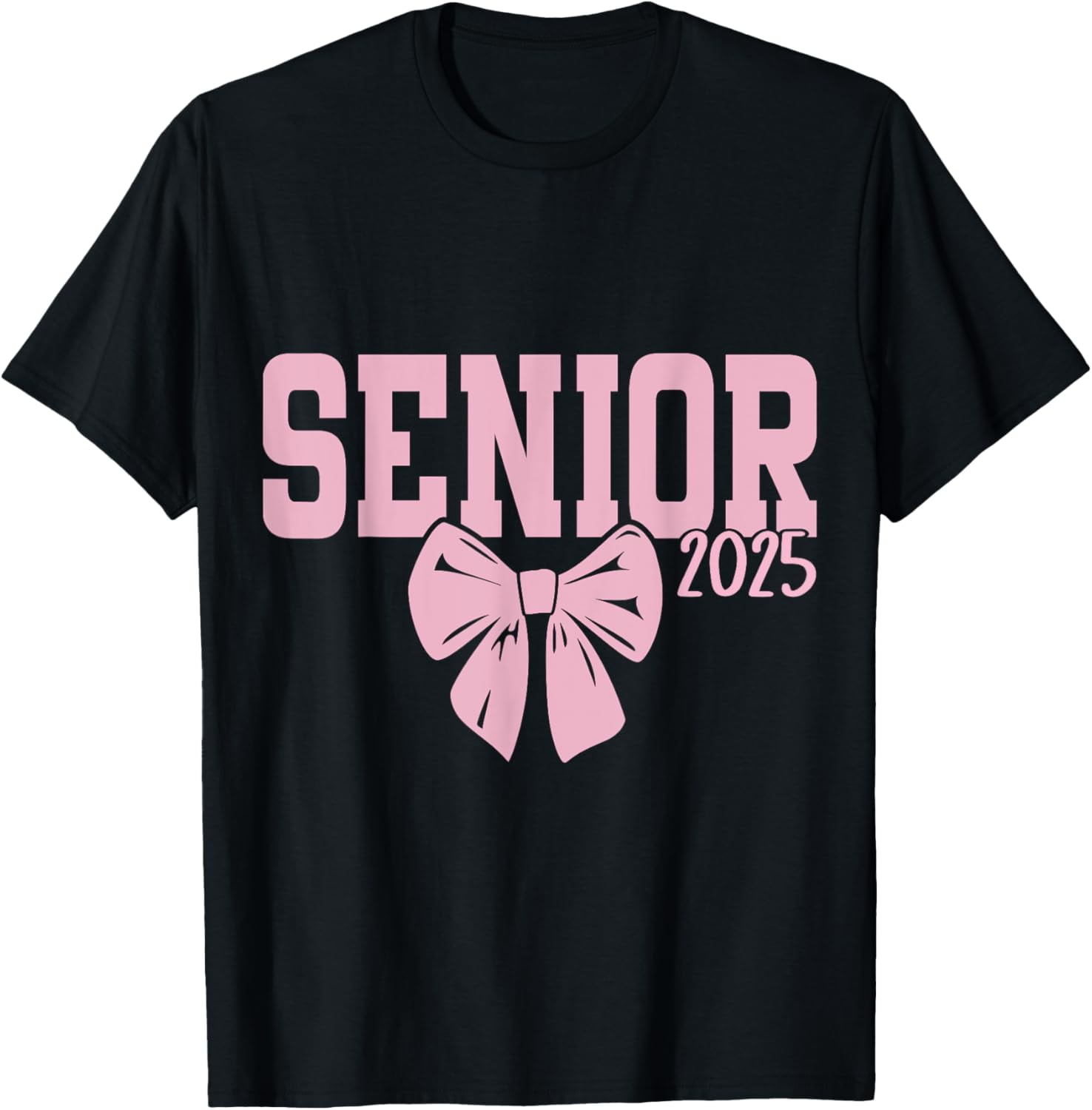Senior 2025 pink coquette bow girls womens class of 2025 T-Shirt ...