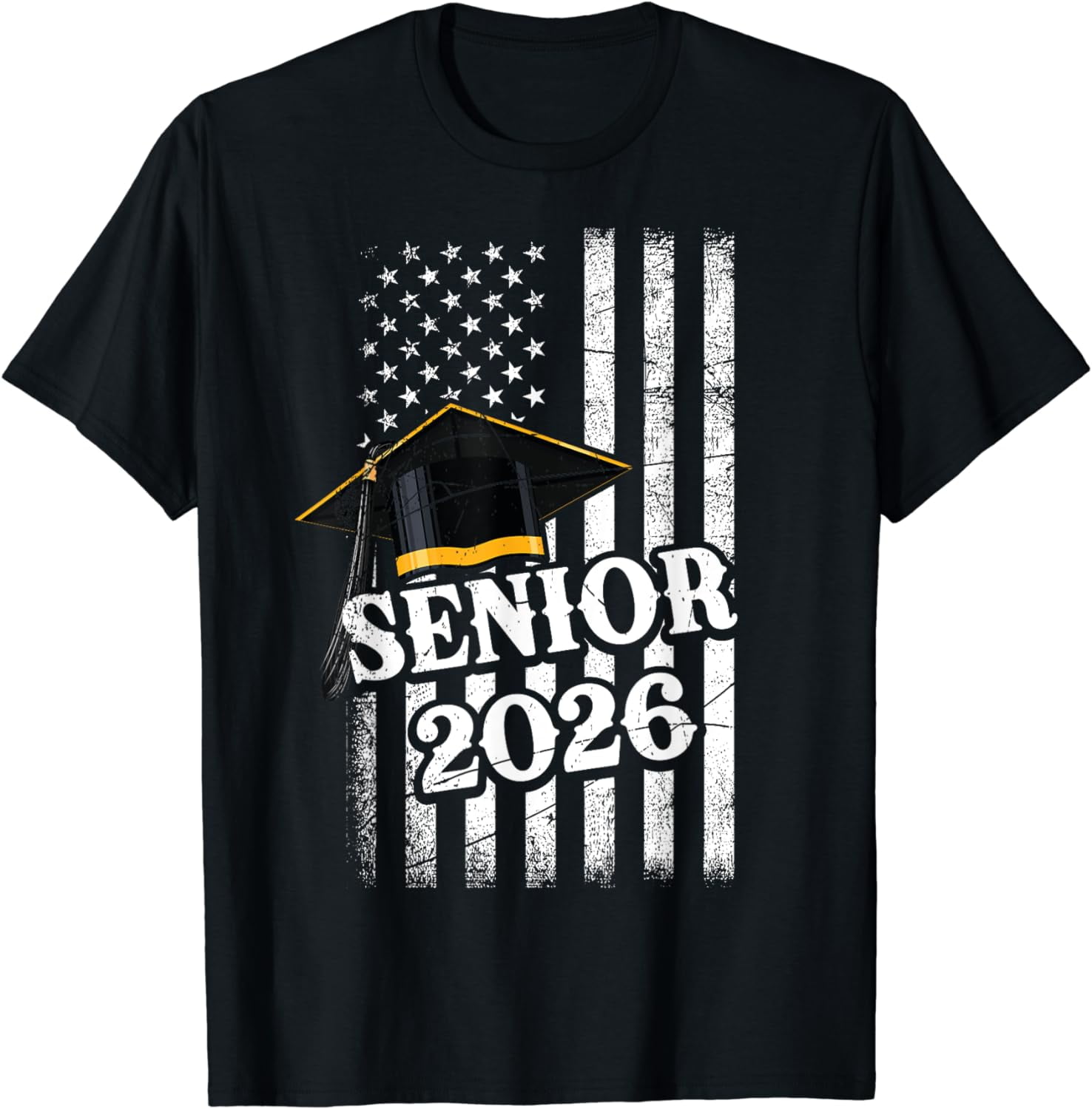 Senior 2026 American Flag USA Graduation Class of 2026 T-Shirt ...