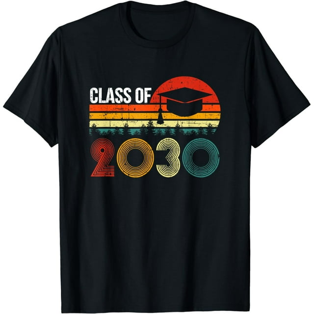 Senior 2030 Graduate Graduation 2030 Vintage Class Of 2030 T-Shirt ...