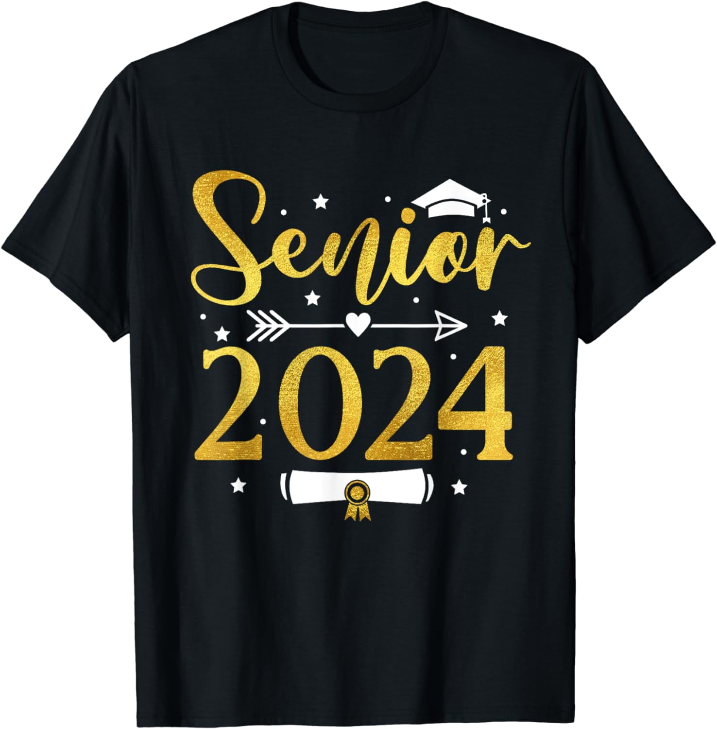 Senior 24 Class Of 2024 Seniors Graduation 24 For Women Girl T-Shirt ...