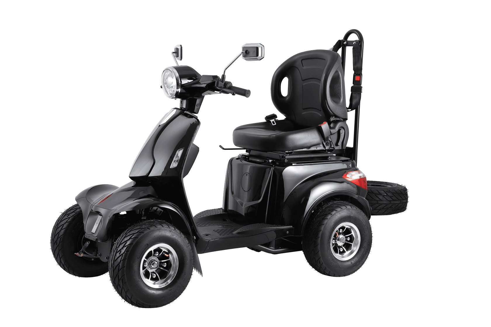 Senior All-Terrain Mobility Scooter with Stable Steering & Easy-Fold ...
