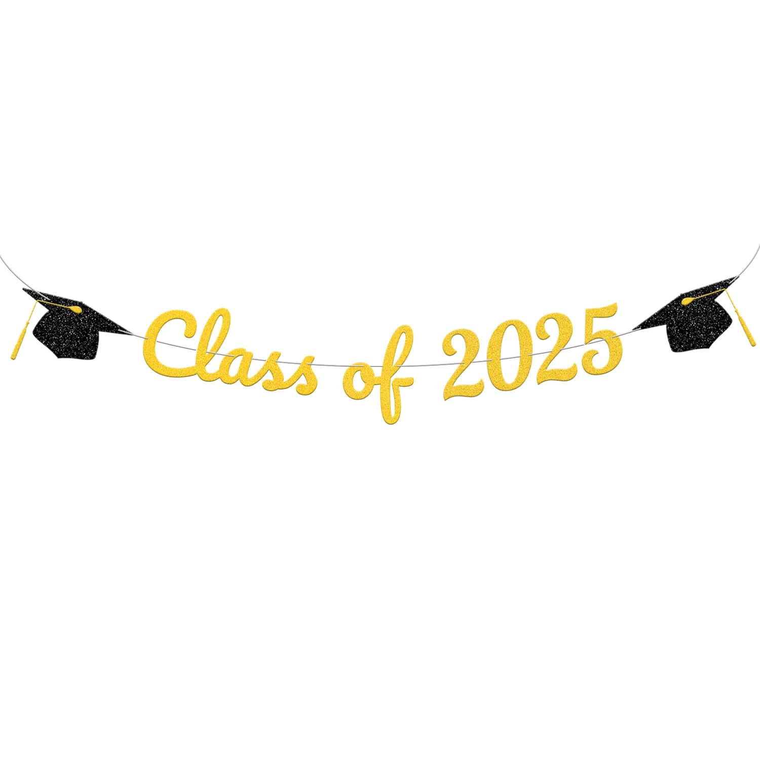 Senior Banner Class of OIF8 2025 Banner Gold Glitter Graduation Garland ...