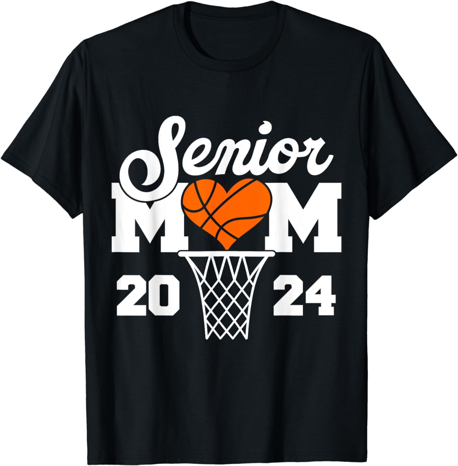 Senior Basketball Mom Class of 2024 Player Graduation Grad Cotton T ...