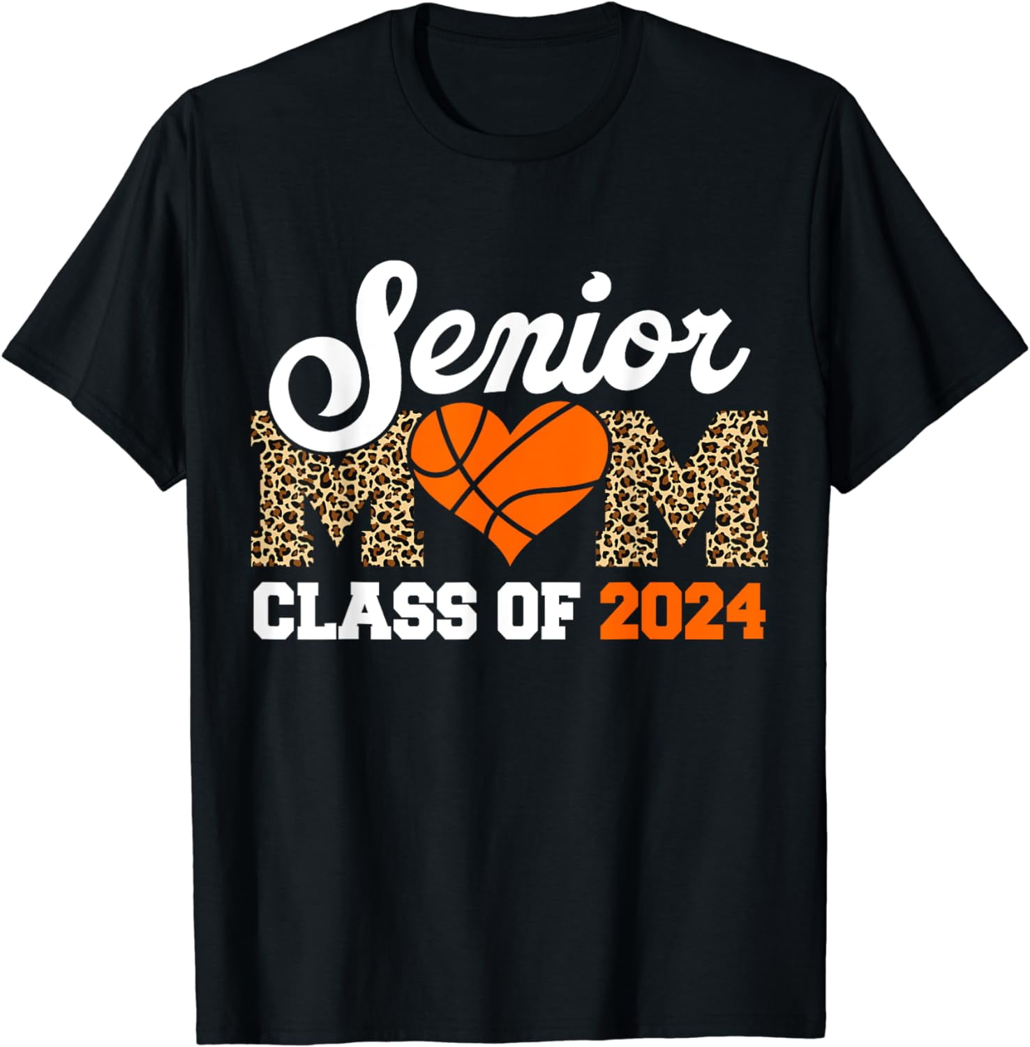 Senior Basketball Mom Class of 2024 Player Graduation Grad Cotton T ...