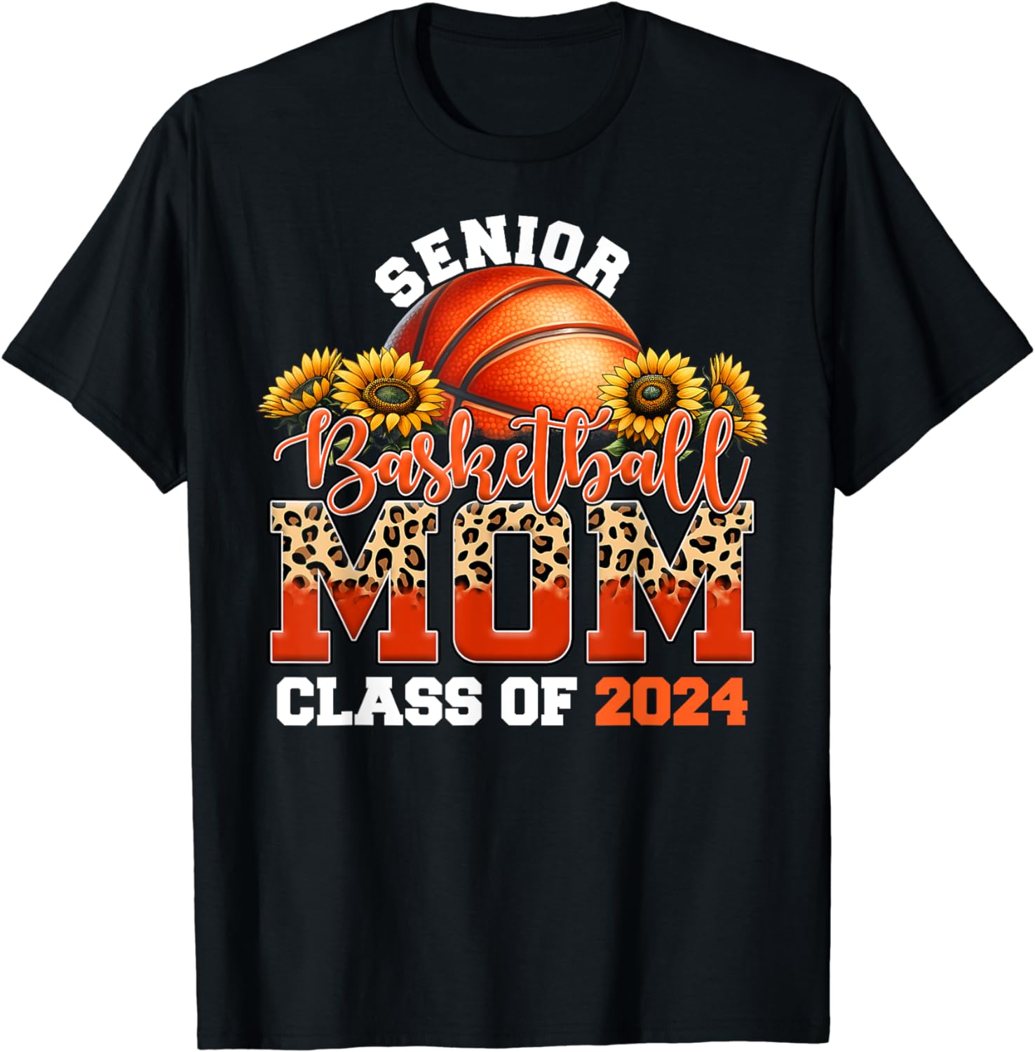 Senior Basketball Mom Class of 2024 Player Graduation Grad T-Shirt ...