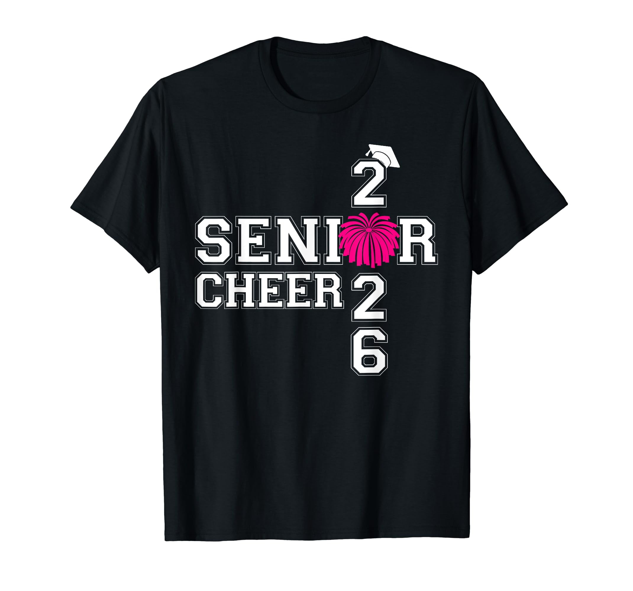 Senior Cheerleader Cheer Class Of 2026 Graduation Graduate T-Shirt ...