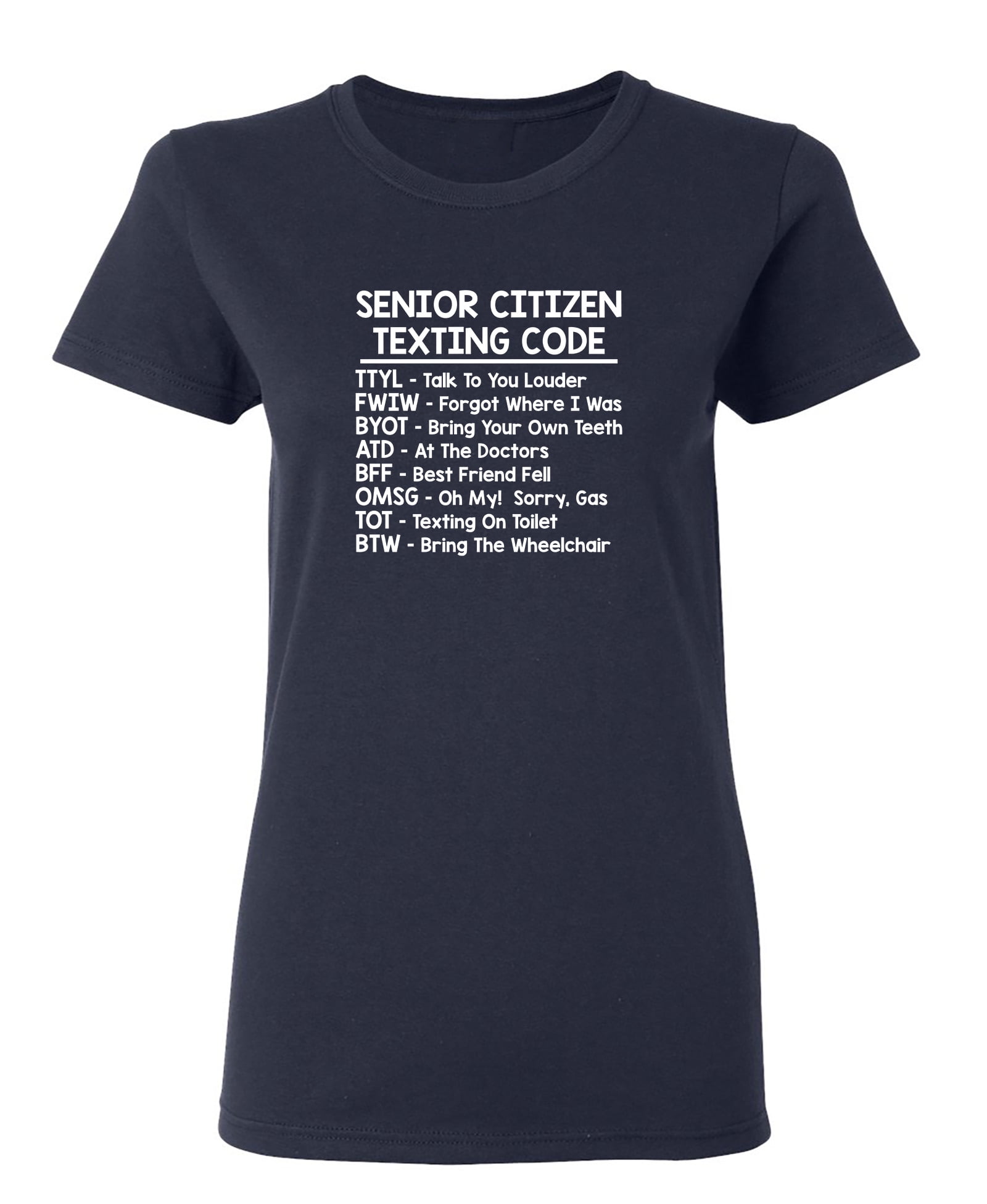 Senior Citizen Texting Codes Sarcastic Novelty Gift Idea Adult Humor ...