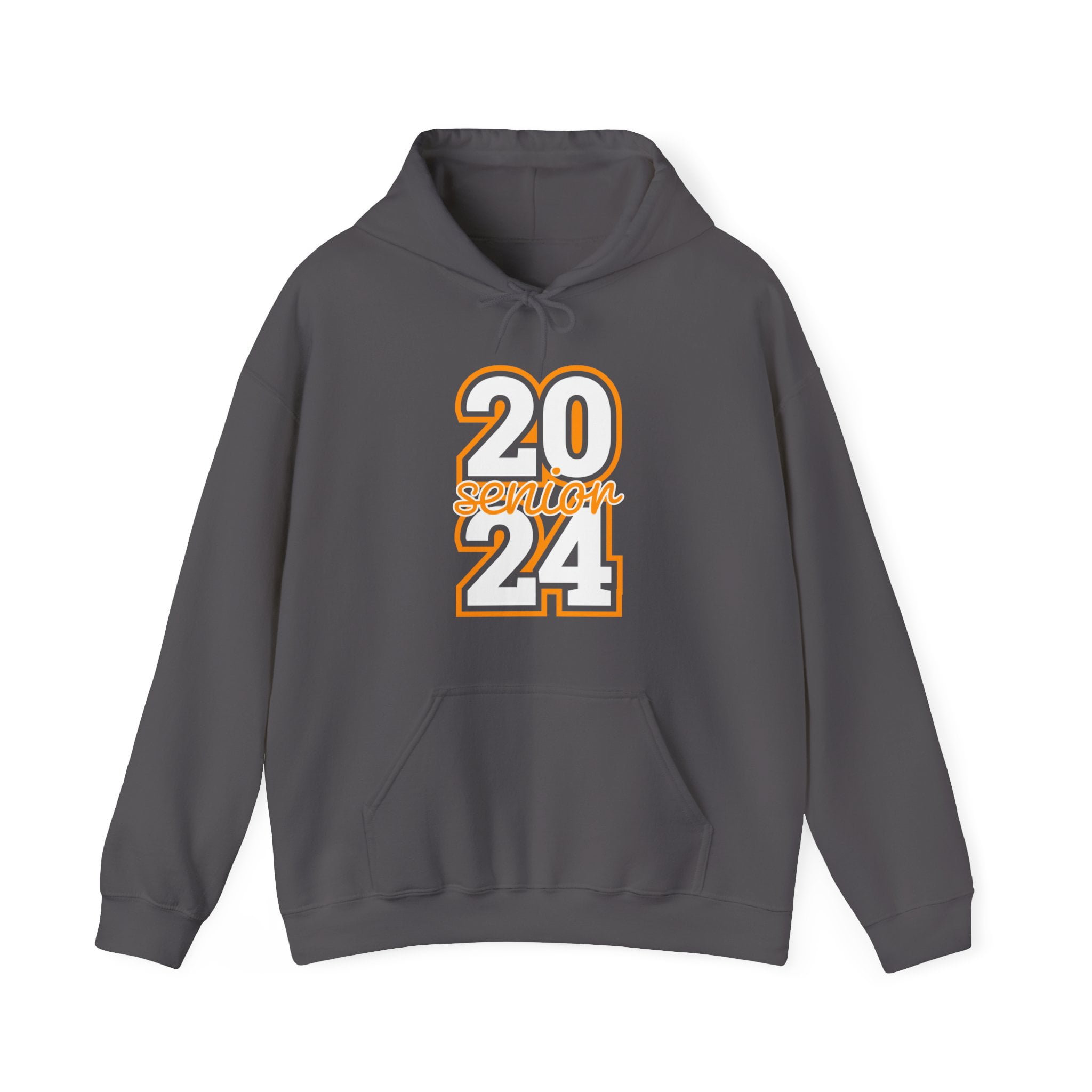 Senior Class 2024 Graduation Orange/Black High School Hooded Sweatshirt ...