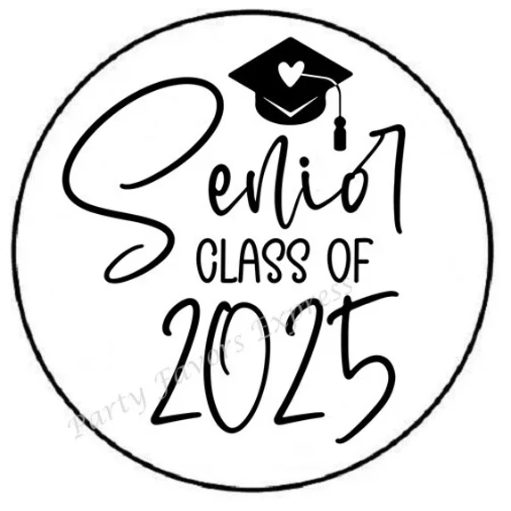 Senior Class 2025 Graduation Stickers Party Favors Phone Decal Water ...