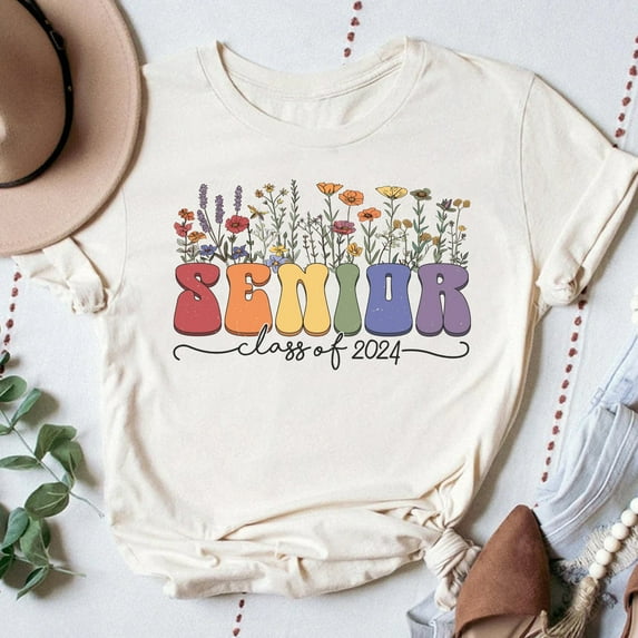 Senior Class of 2024 Flowers Shirt, Graduation 2024, Retro Groovy ...