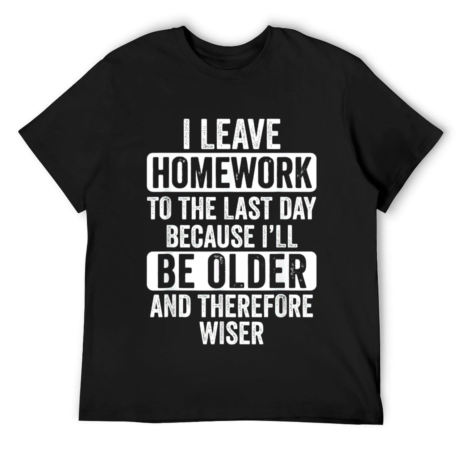 Mens Funny Homework Humor Saying Teen Girls Boys pure cotton T-Shirt ...