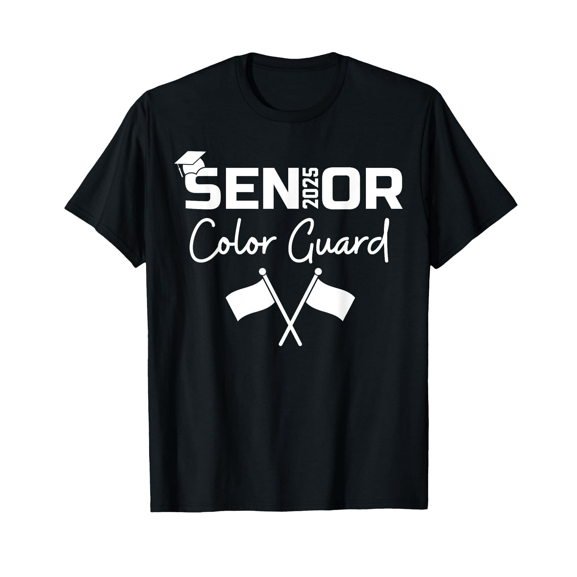 Senior Color Guard Class of 2026 Marching Band Crossed Flag T-Shirt ...