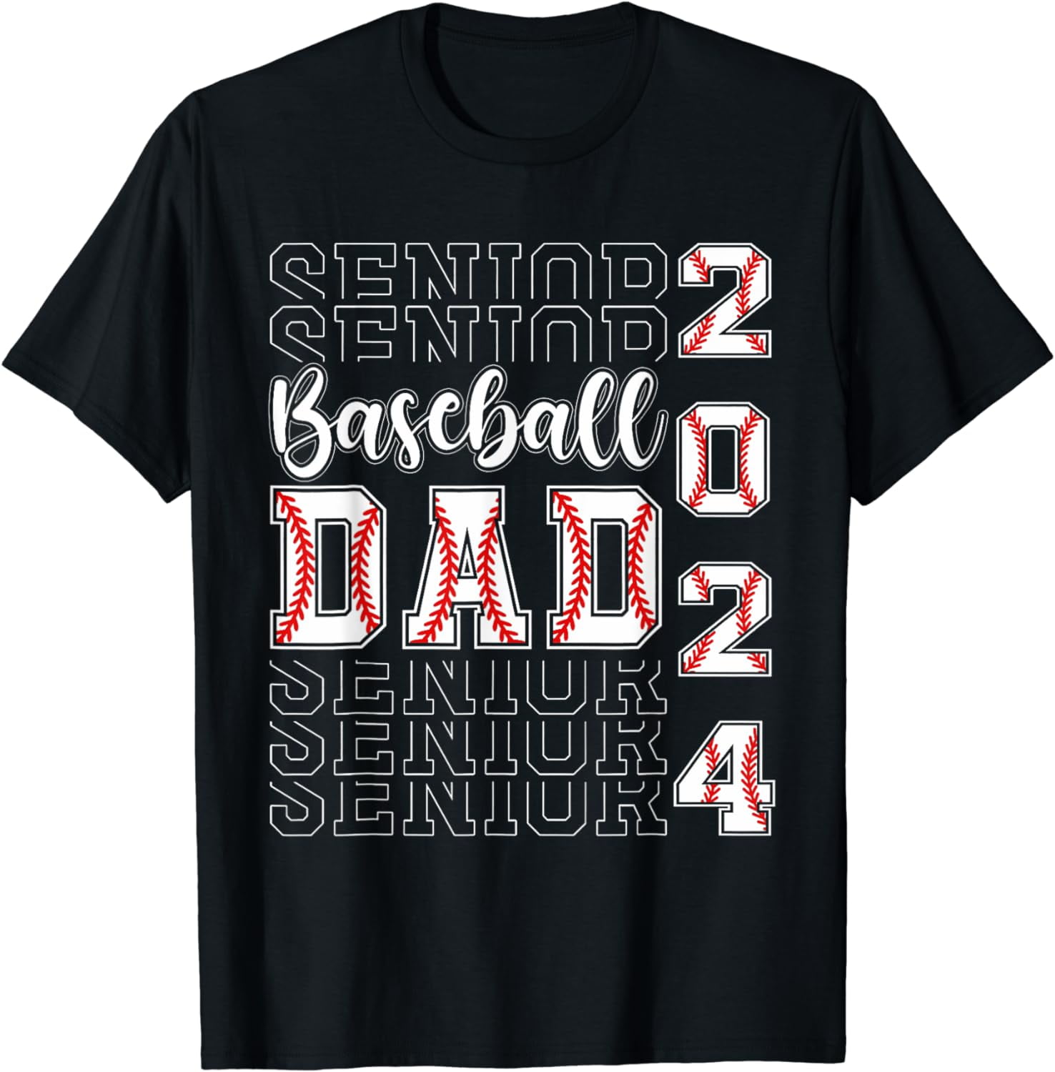 Senior Dad 2024 Class Of 2024 Baseball Dad Graduation 2024 T-Shirt ...