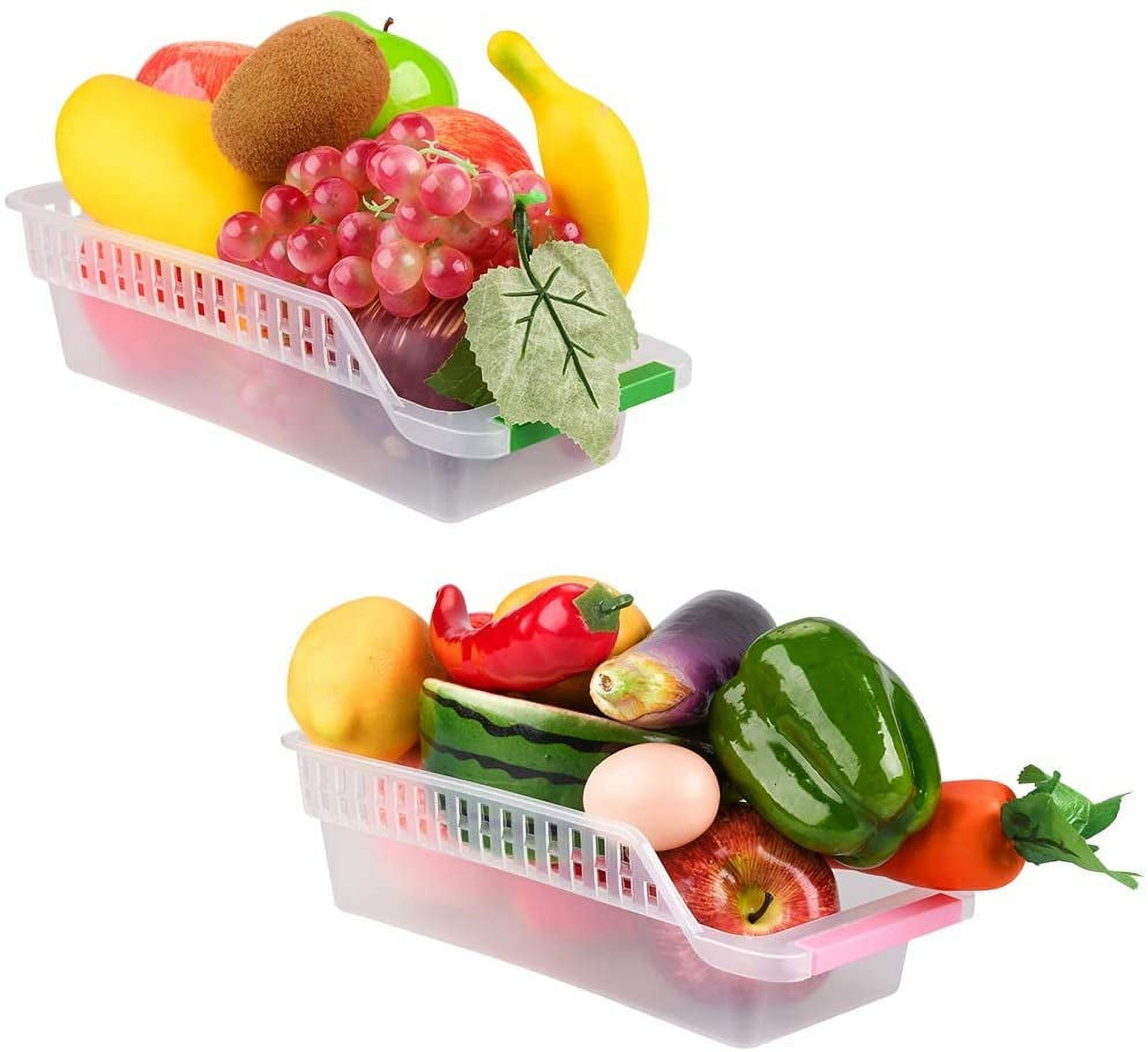 Senior Fridge Storage, Fridge Storage, Stackable Fridge Basket, Plastic ...