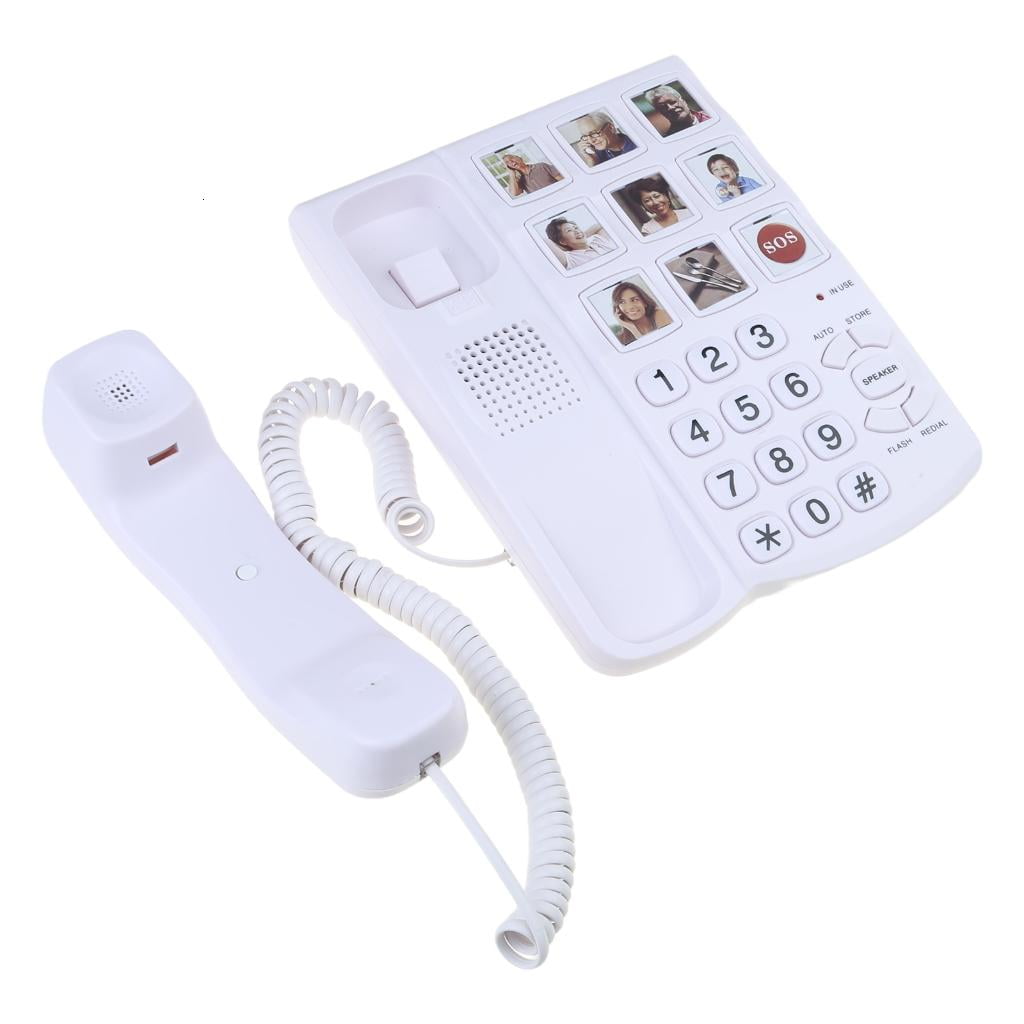 Senior Friendly Landline Phone With Large Keypad Hands Freely Wall ...