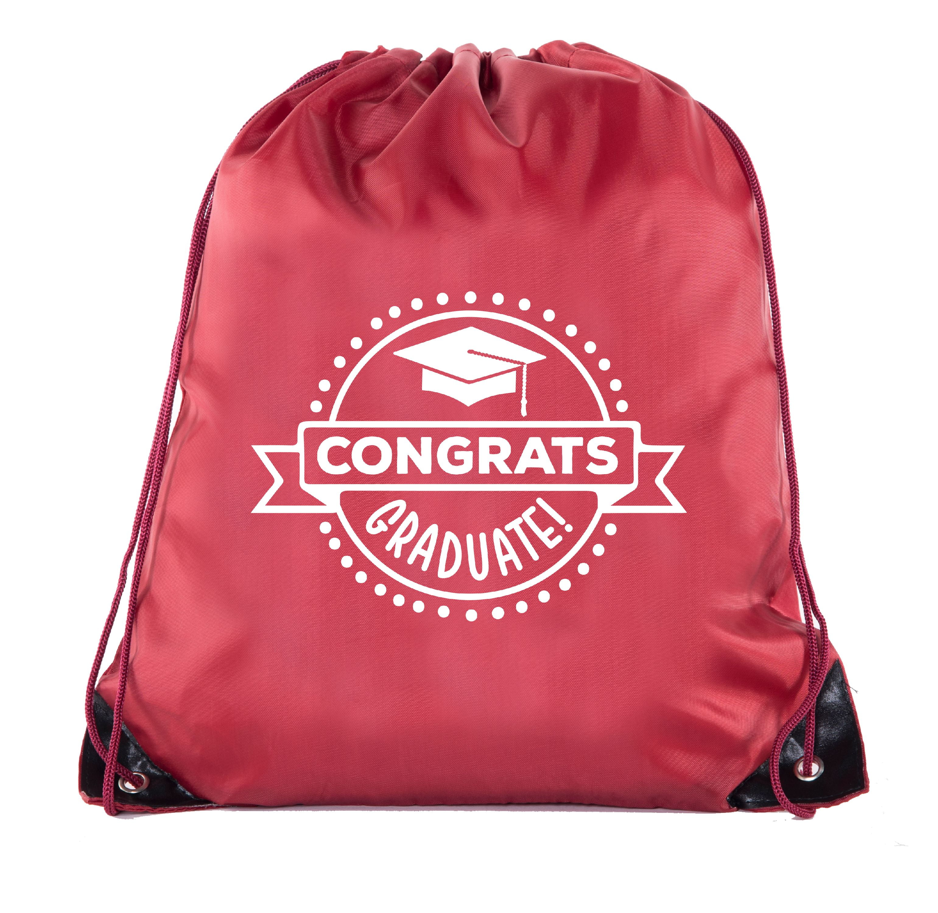 Senior Graduation Drawstring Backpacks Personalized Party Favor Cinch ...