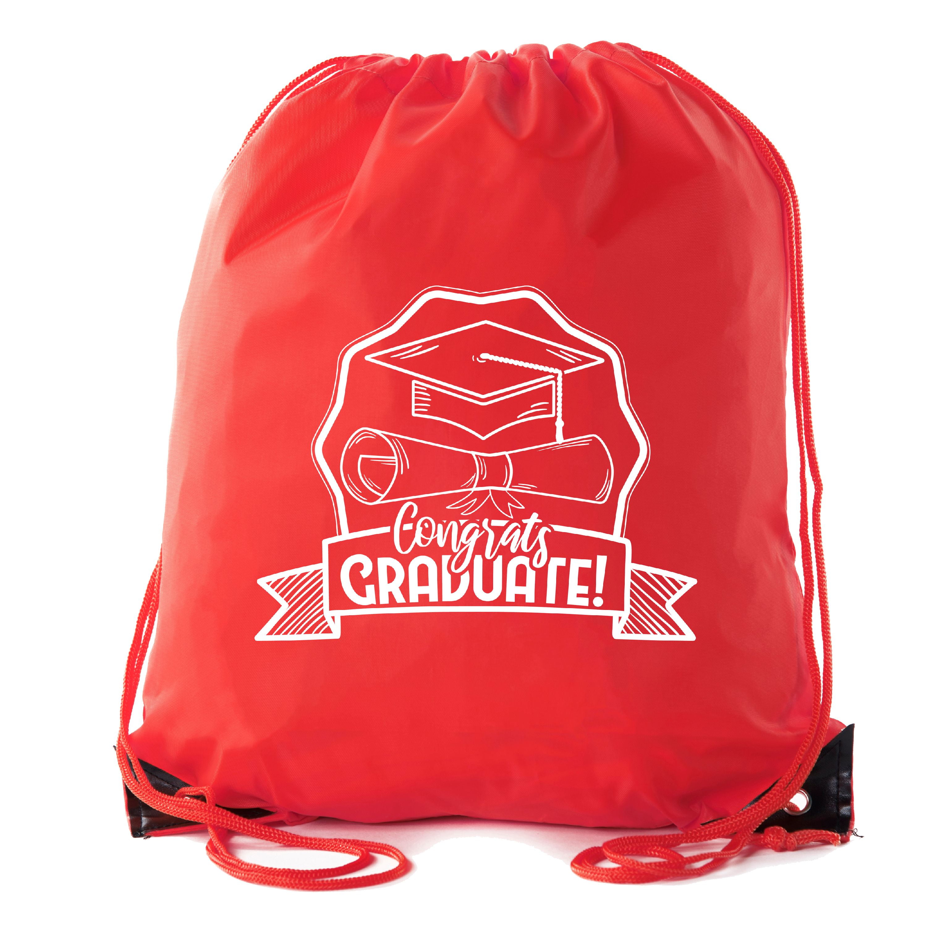 Senior Graduation Drawstring Backpacks Personalized Party Favor Cinch ...