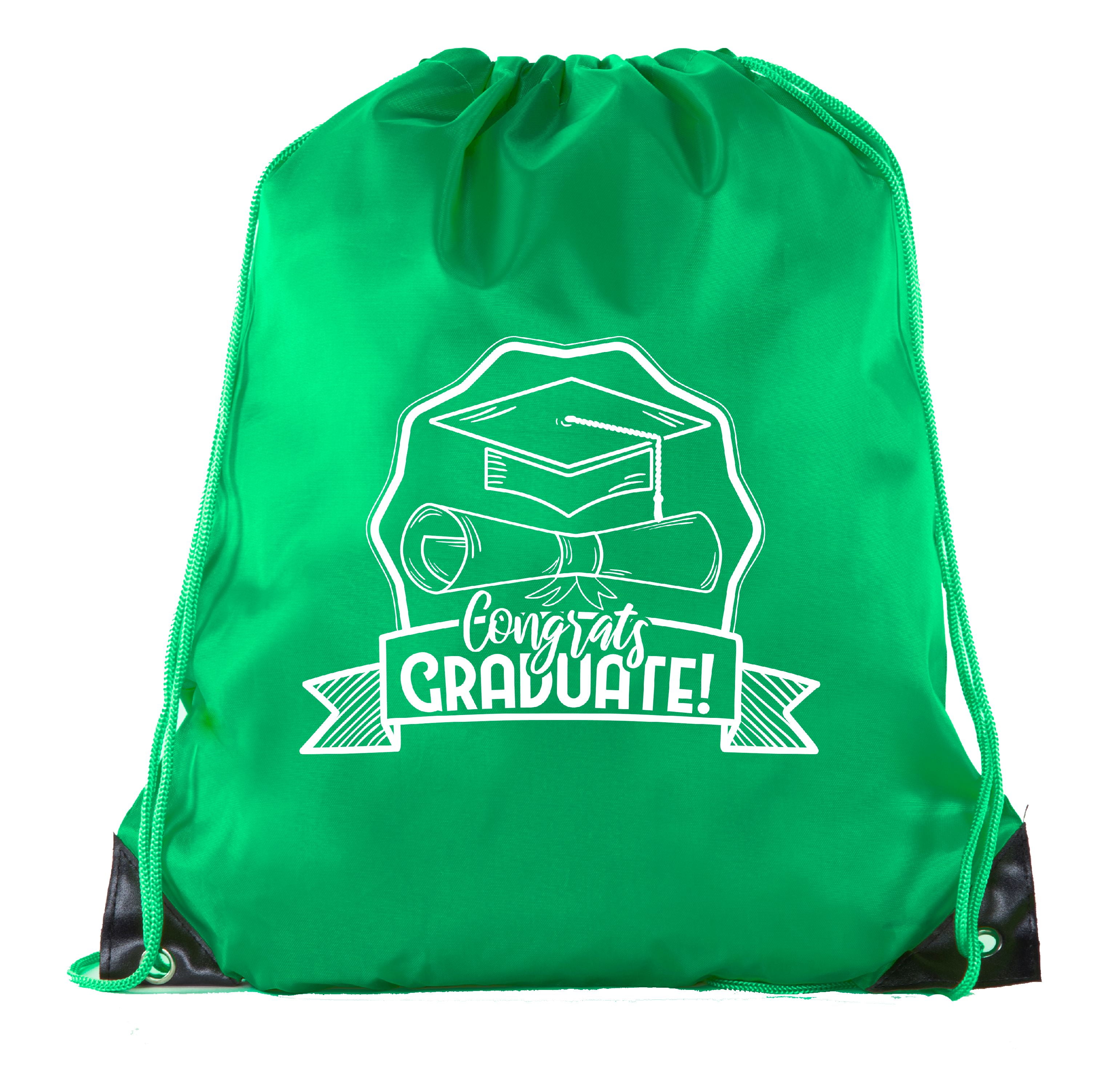 Senior Graduation Drawstring Backpacks Personalized Party Favor Cinch ...