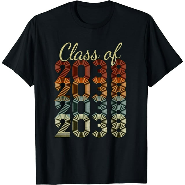 Senior Graduation End Of The School Year Retro Class Of 2038 T-Shirt ...