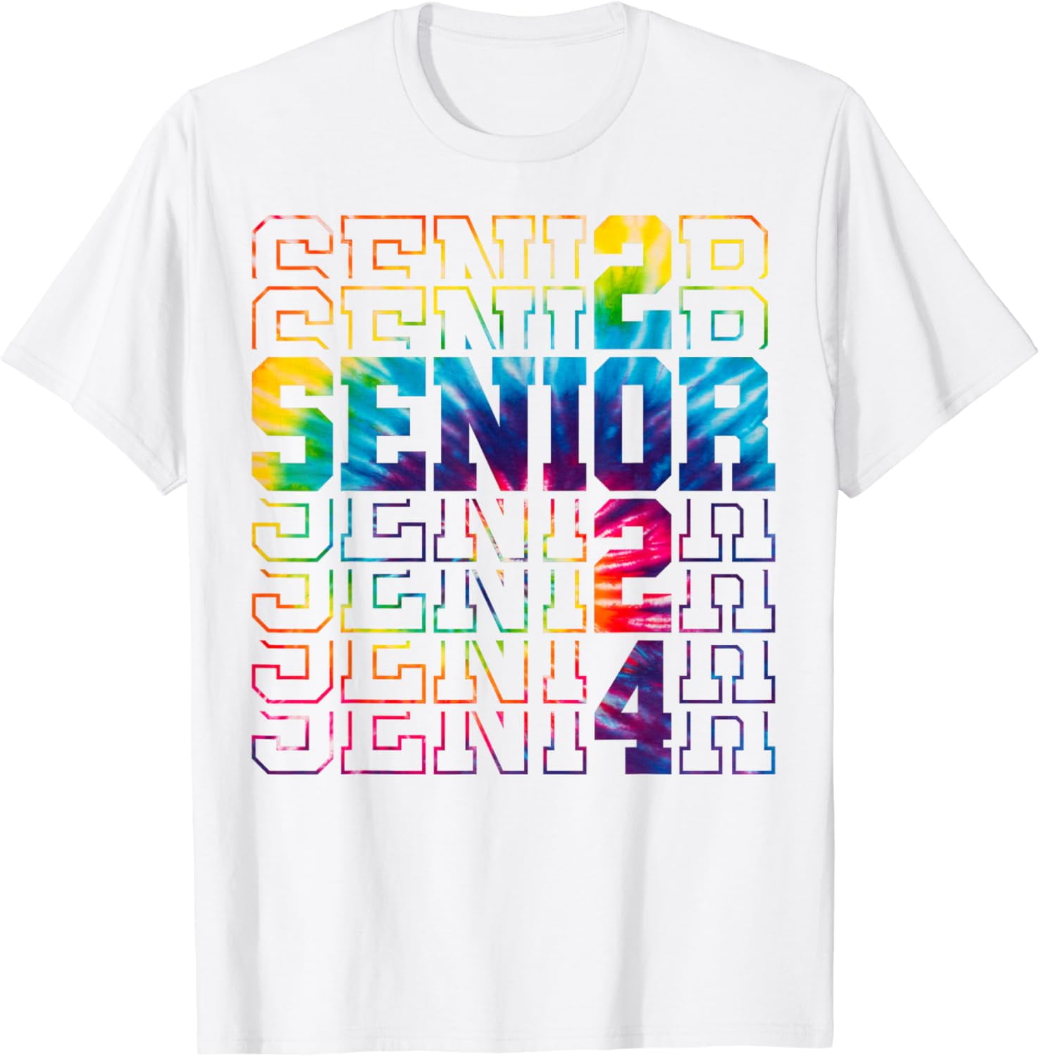 Senior Graduation Gift Tie Dye Men Girl Class of 2024 Senior T-Shirt ...