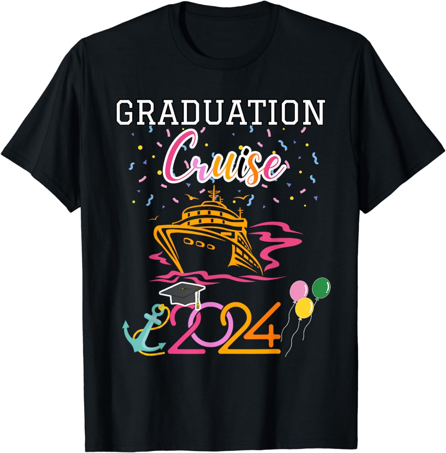 Senior Graduation Trip Cruise 2024 Aw Ship Party Cruise T-Shirt ...