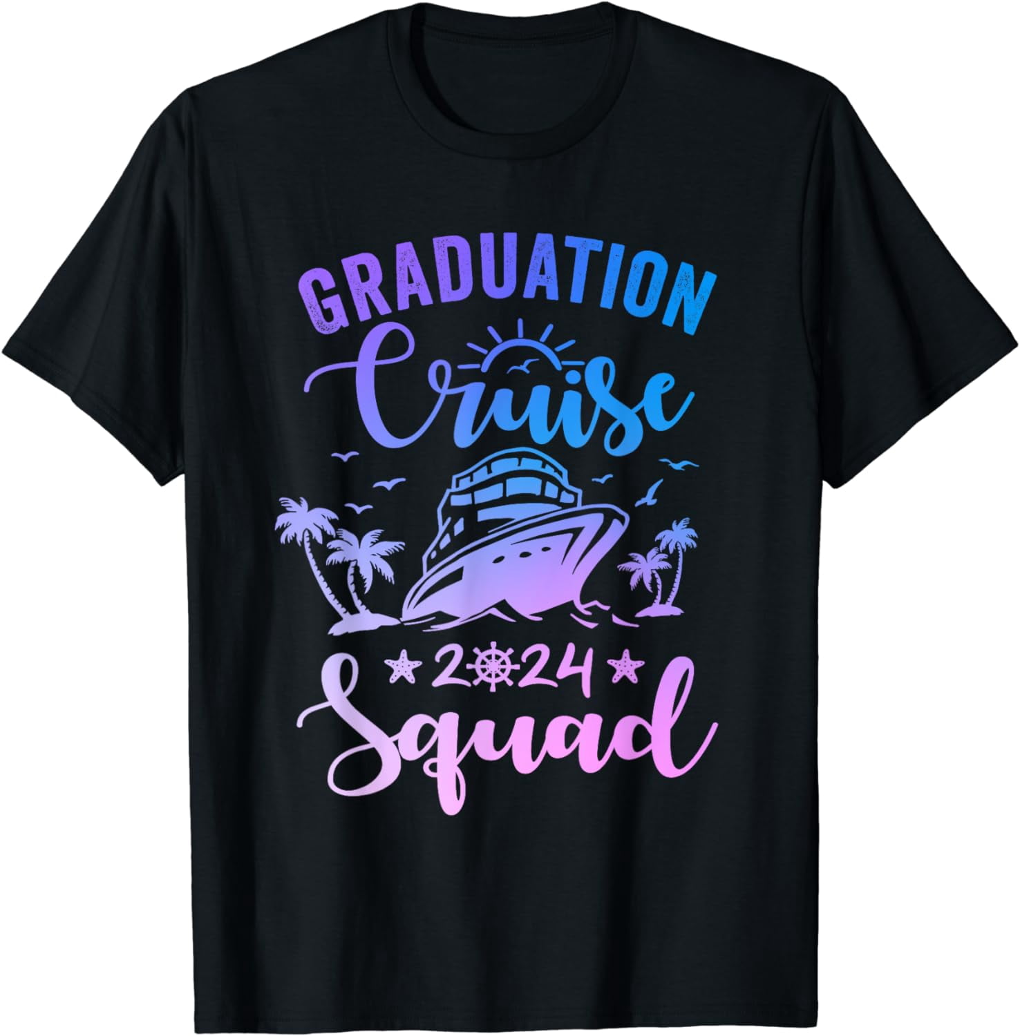 Senior Graduation Trip Cruise 2024 Aw Ship Party Cruise T-Shirt ...